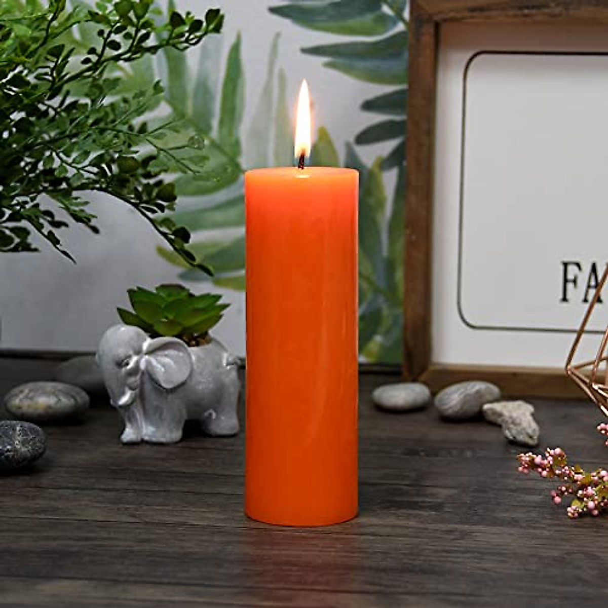 Zest Candle Pillar Candle, 2 by 6-Inch, Orange