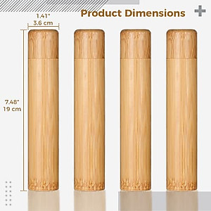 Bamboo Scattering Urn Set, 4PCS Small Bamboo Scattering Urns for Human Ashes, Cremation Ashes Tube Urns for Human Male Female Ashes, Dog Cat Pet Ashes Tube Urn