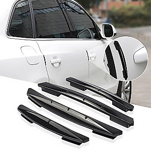 BELOMI 4Pcs PVC Car Door Edge Guards, 4.3"&3.1" Anti Scratch Collision Protector, Self Adhesive Car Side Door Edge Trim Decals, Auto Accessories Side Edge Protection for Most Cars (Transparent)