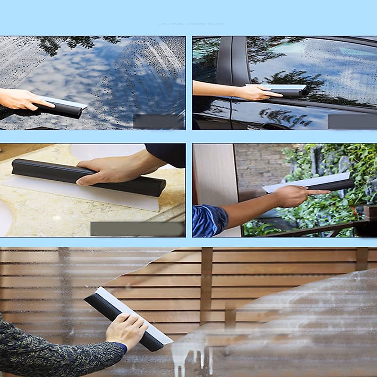 Acxico 2 PCS Professional Auto Care Quick-drying Wiper Vacuum Car Auto Flexy Blade Cleaning Vehicle Windshield