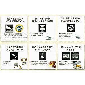 Corelle CP-9742 Plate, Plate, Plate, Width 10.4 inches (26.5 cm), Shatter-Resistant, Lightweight, Green Breeze, Square, Long Plate, Set of 5