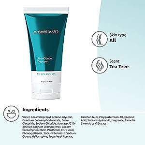 ProactivMD Ultra Gentle Face Cleanser - Daily Facial Wash for Sensitive Skin, Soothing Green Tea Cleanser for All Skin Types - 6 oz.