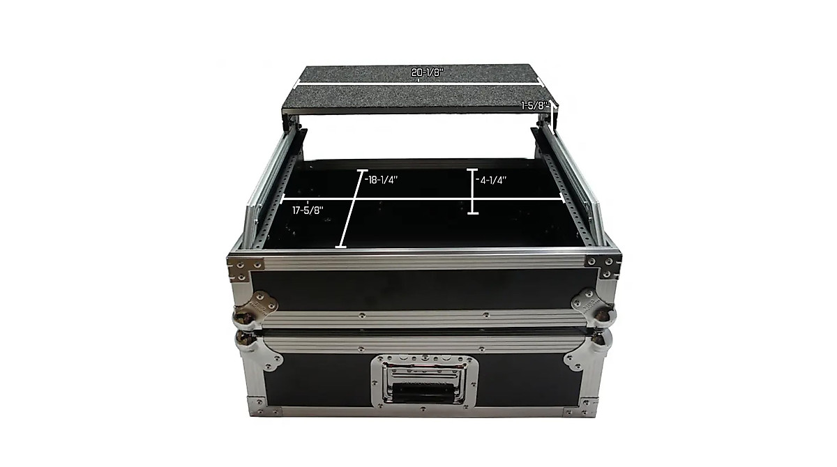 Harmony Audio 19" Mixer Flight Case w/ Glide Laptop Stand