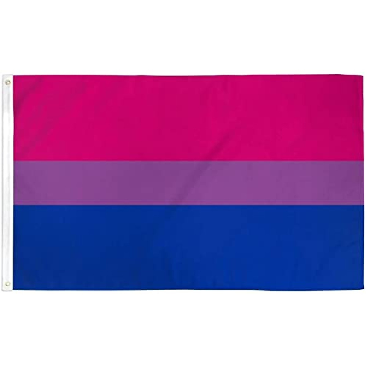 Bisexual Pride Flag (3x5 Feet) - Vivid Color and Fade Proof - Canvas Header and Double Stitched