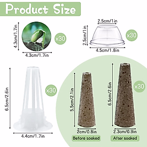 120pcs Seed Pod Kit for Aerogarden Hydroponics Garden Accessories for Starting System Grow Anything Kit with 30 Grow Sponges, 30 Grow Baskets, 30 Grow Domes，30 Pod Labels Compatible