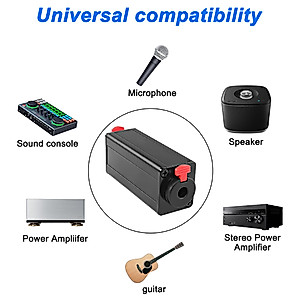 XMSJSIY 1/4 6.35mm TRS Coupler Female to Female Adapter 6.35mm Panel Mount Socket Stereo Jack Connector for Amplifier Speaker Guitar Sound Audio Cable Extension-1 Pcs