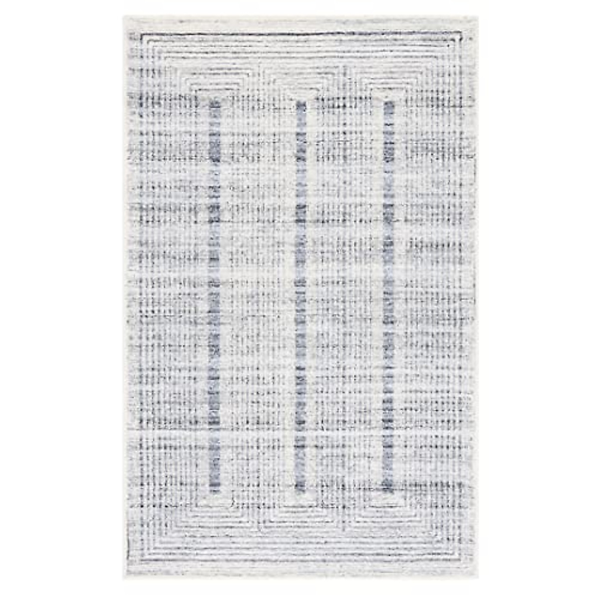 SAFAVIEH Metro Collection 5' x 8' Light GreyIvory MET991G Handmade Stripe Area Rug
