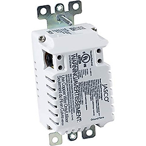 Jasco Zigbee Outlet Receptacle with Energy Monitoring, Tamper-Resistant, Pairs Directly with Echo 4th Gen/Echo Show 10/Echo Studio/Echo Plus/Eero Pro 6, 1 Controlled + 1 Always On, White, 43132