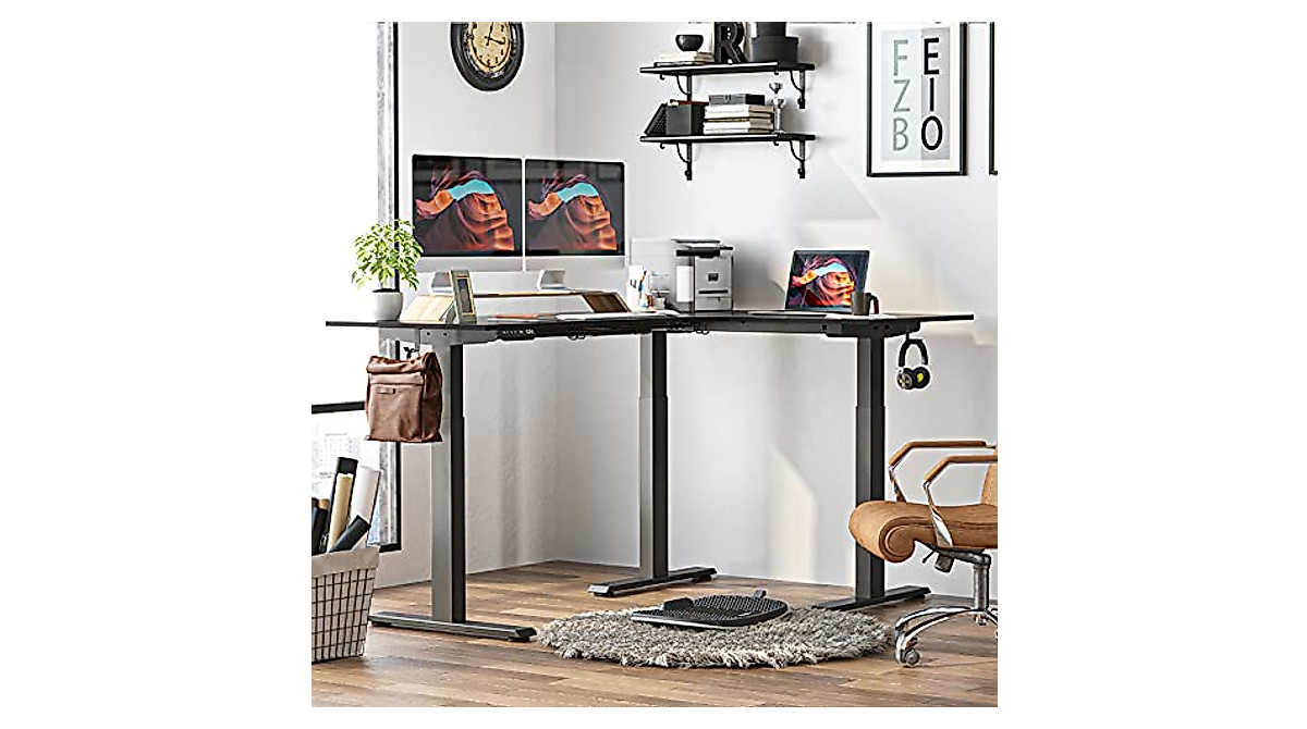 FEZIBO Electric Standing Desk - Height Adjustable & Ergonomic