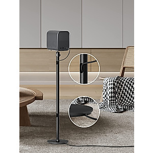 Pokitter Projector Floor Stand, Projector Tripod Black - Adjustable Height 4.1" to 40.2", 360 Degree Swivel Pivot Ball Head - Perfect for Small Camera Webcam Microphone Projector GoPro