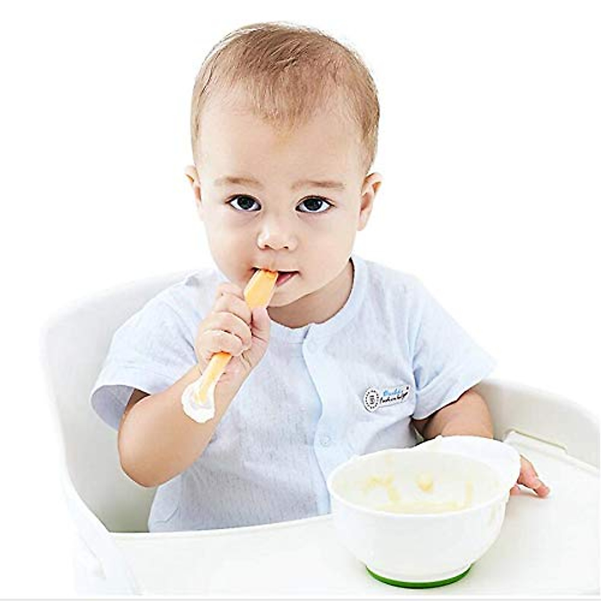 4 Pack Baby Spoons BPA Free Kirecoo Soft-Tip First Stage Silicone Self Feeding Training Spoons with 2 Cases for Infant Baby, Best Infant Set
