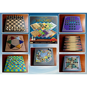 Merchant Ambassador: Classic Games, Enjoy 100 Different Games, Includes 5 Double-Sided Playing Boards, Fun for Children and Adults, For Ages 3 and up