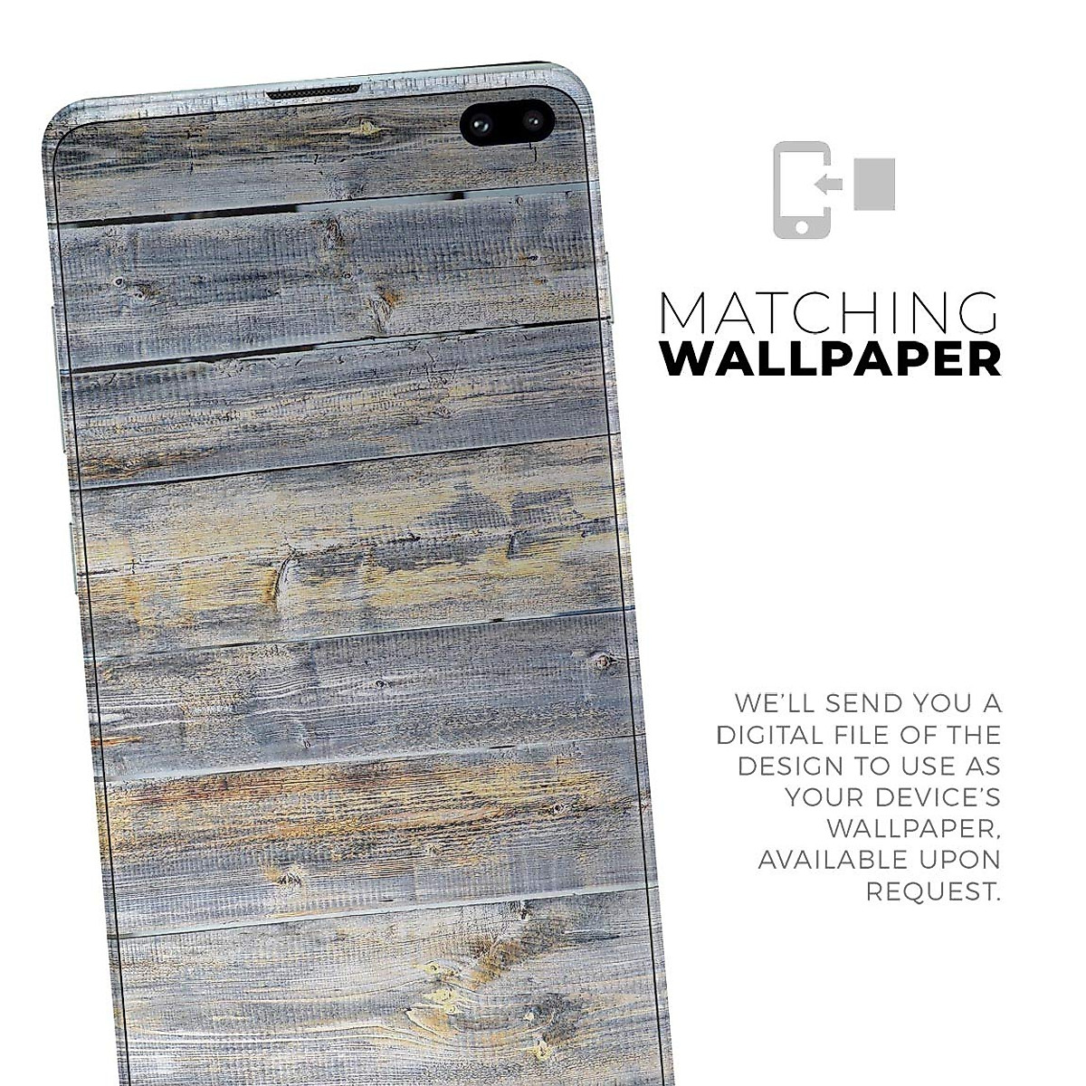 DesignSkinz Vintage Wooden Planks with Yellow Paint Protective Vinyl Decal Wrap Skin Cover Compatible with The Samsung Galaxy S20 (Screen Trim & Back Glass Skin)