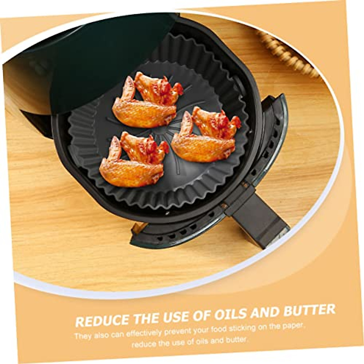 Angoily Fryer Silicone Bakeware Air Fryer Toaster Oven Air Fryer Silicone Pot Silicone Mat for Air Fryer Air Fryer Parchment Paper Baking Tool Air Fryer Silicone Mat Kitchen Air Fryer Pad