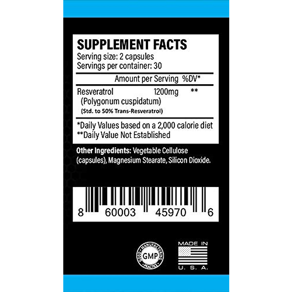 Flambeau Labs Resveratrol 1200mg Per Serving | Anti-Aging, Antioxidant, Metabolic Efficiency, Cardiovascular Support