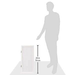2 ft. Short Desktop Window Pane Shoji Screen - White - 5 Panels