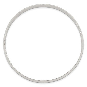 IceCarats 925 Sterling Silver 7mm Slip On Bangle Bracelet