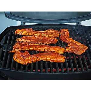 SafBbcue 7644/7582 Cast Iron Grate and 60040 Grill Burner Compatible Weber Q100, Q120, Q1000, Q1200, Baby Q, 386001, 386002, 516002, 516001, 50060001, 5106000 Grills