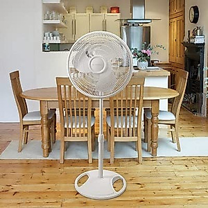 Lasko 16" Oscillating 3- quiet Speed Pedestal Fan and Adjustable Height, Ideal for Home School and Office White S16200 (Renewed)
