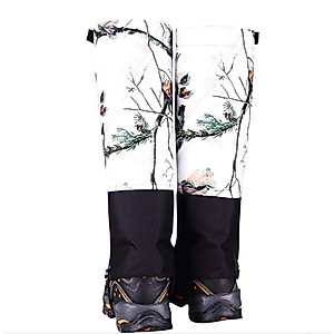 Snow Leg Gaiters Waterproof Snow Boot High Gaiters Snow Camo Legging Warmer Cover for Hiking Ski Hunting Climbing