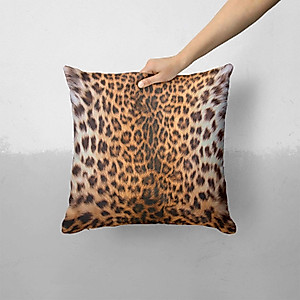 iiRov Mirrored Leopard Hide - Custom Decorative Home Decor Indoor or Outdoor Throw Pillow Cover for Sofa, Bed or Couch Cushion (Pillow CASE Cover ONLY)