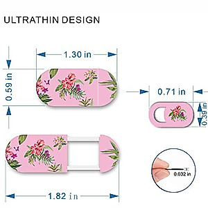 Gifts for Women,Webcam Cover Pink,Protecting Your Privacy Security & Shelter from Breath Lamp – Cute Pattern Design 丨 Fits Laptop & Desktop, PC – Ultrathin for ipad & ipadmini, iMac, Mac Mini(Flower)