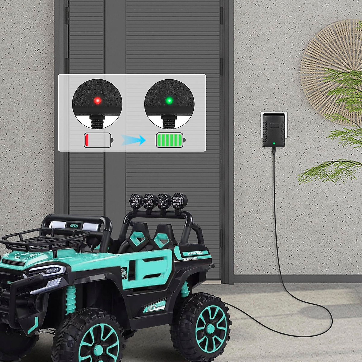 12V Kids Charger for Ride On Toys Car, 12V Ride-on Toys SUV Car Battery Charger, Various Electric Battery Charger，12 V Universal Charger Kids Riding Toy Charger