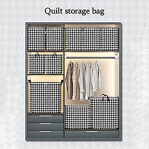Clothes Storage Box Wardrobe Comforter Sorting Storage Bag Portable Sturdy Zipper Space Sa-ver Bag Winter Pillows Blankets Bedding/Quilt Storage Box