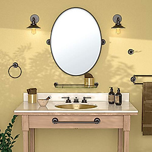 Gatco 5076MX Desinger II Robe Hook, Matte Black/Wall Mounted Double Robe and Towel Hook for Bathroom