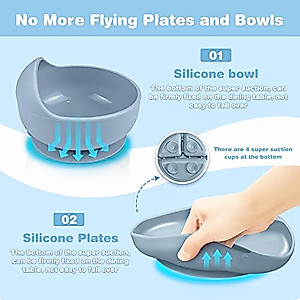 Baby Feeding Set Silicone Toddlers Weaning Feeding Sippy Cup with Straw and Laid Baby Feeding Supplies Set