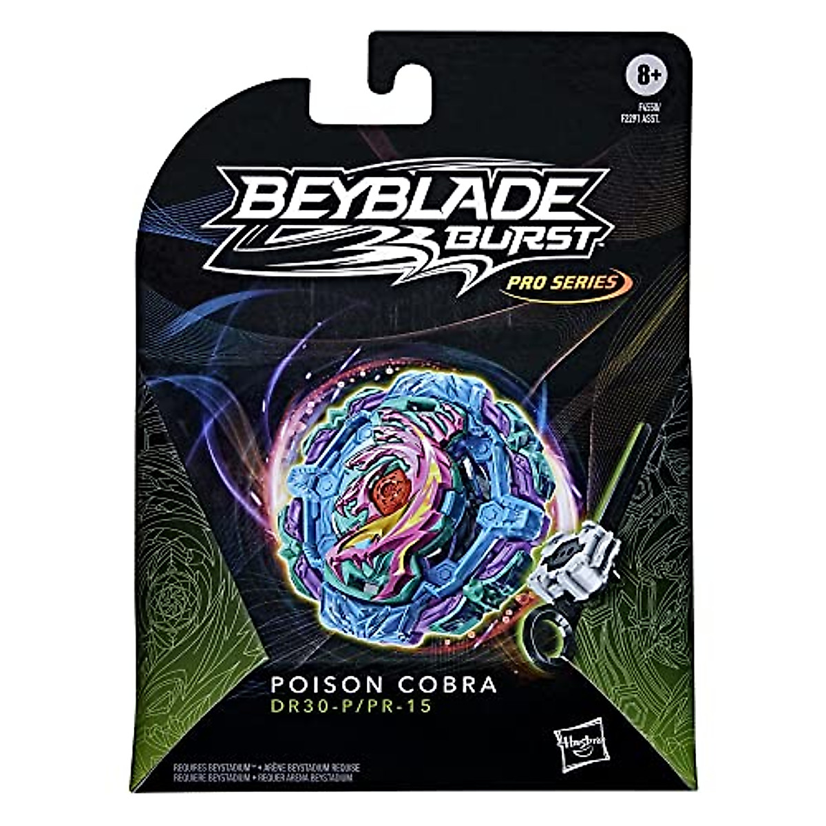 BEYBLADE Burst Pro Series Poison Cobra Spinning Top Starter Pack - Defense Type Battling Game Top with Launcher Toy