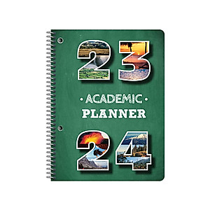 Dated Middle High School Student Planner 2023-2024 Academic School Year, ‎Medium (6.75" by 9") Matrix Style Datebook with Boulder Cover