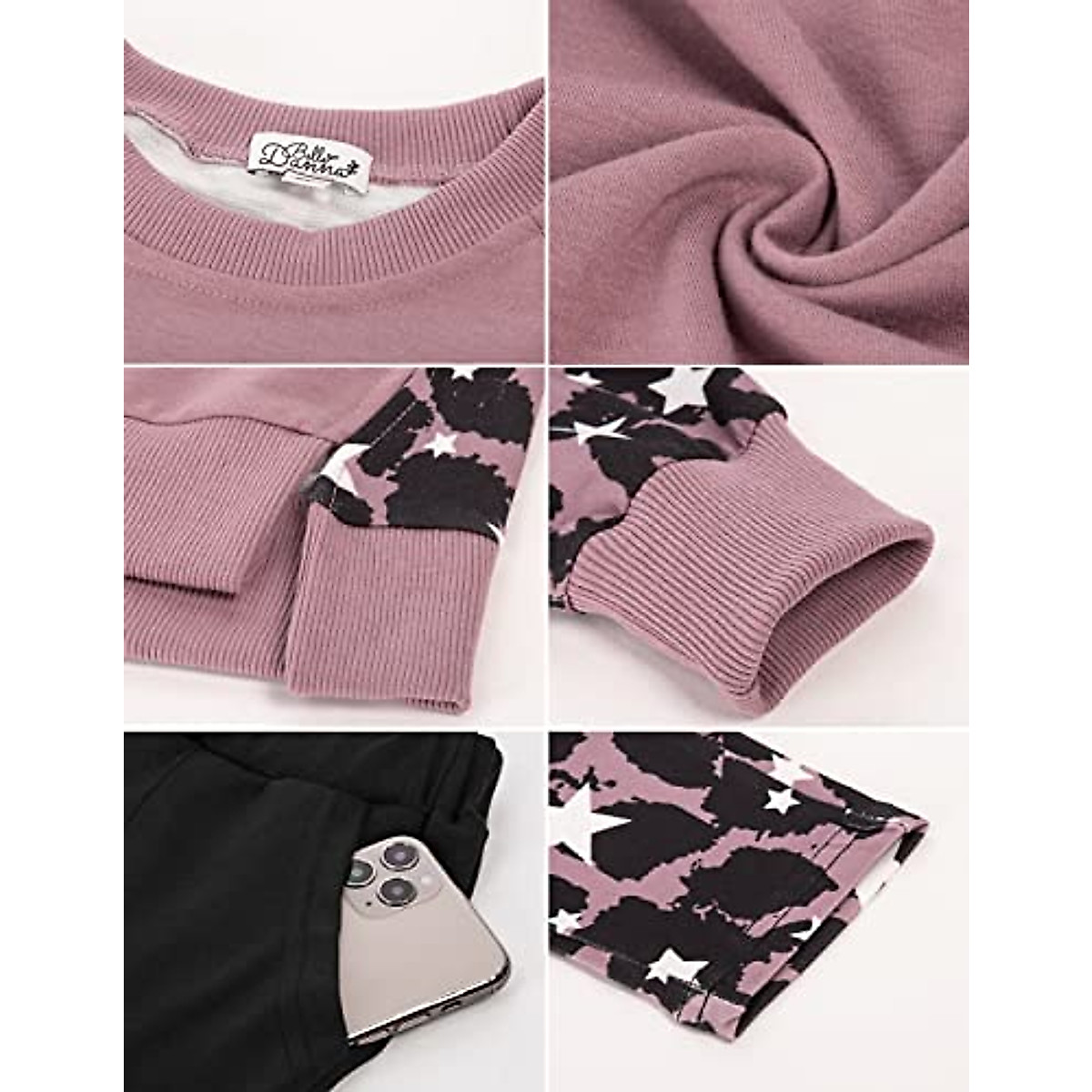 Danna Belle Kids Long Sleeve T-Shirt and Pants Set Top Leggings Outfits for Girls 8-10 Years