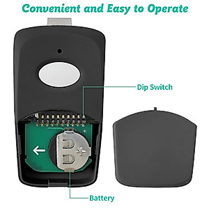 2 Replacement for Multicode Linear 3089 Garage Gate Door Opener Remote Transmitter,308911,MCS308911,10 dip Switch 300mhz,Black