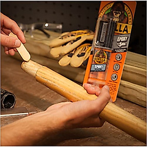 Gorilla 2 Part Epoxy, Clear Epoxy, 0.85 Ounce Syringe (Pack of 1) - 5 Minute Set, Incredibly Strong Bonding