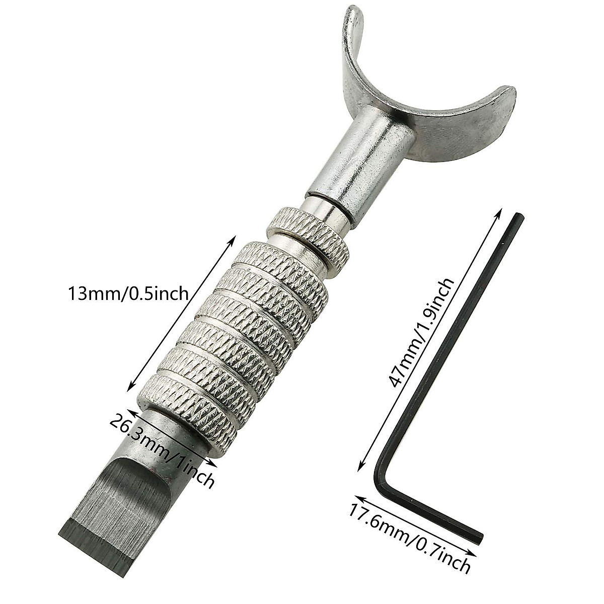 Tegg Swivel Knife Stainless Steel Precision Leathercraft Swivel Knife with Straight Blade Leather Cutting Tool