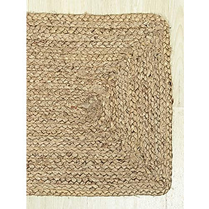 Madhu International Natural Jute Table Runner Rug, Long-Lasting Hand-Woven Rectangular Area Rug, Made from Jute Material for Indoor & Covered Door Entrances, 13 X 48 Inch