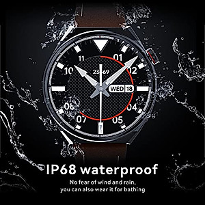 Smart Watch for Men, 30days Extra-Long Battery Life(Call Receive/Dial), IP68 Waterproof, Classic Fitness Watch for iPhone Android, 11 Modes of Sports, 1.5" Heart Rate Sleep/Blood Pressure Watch