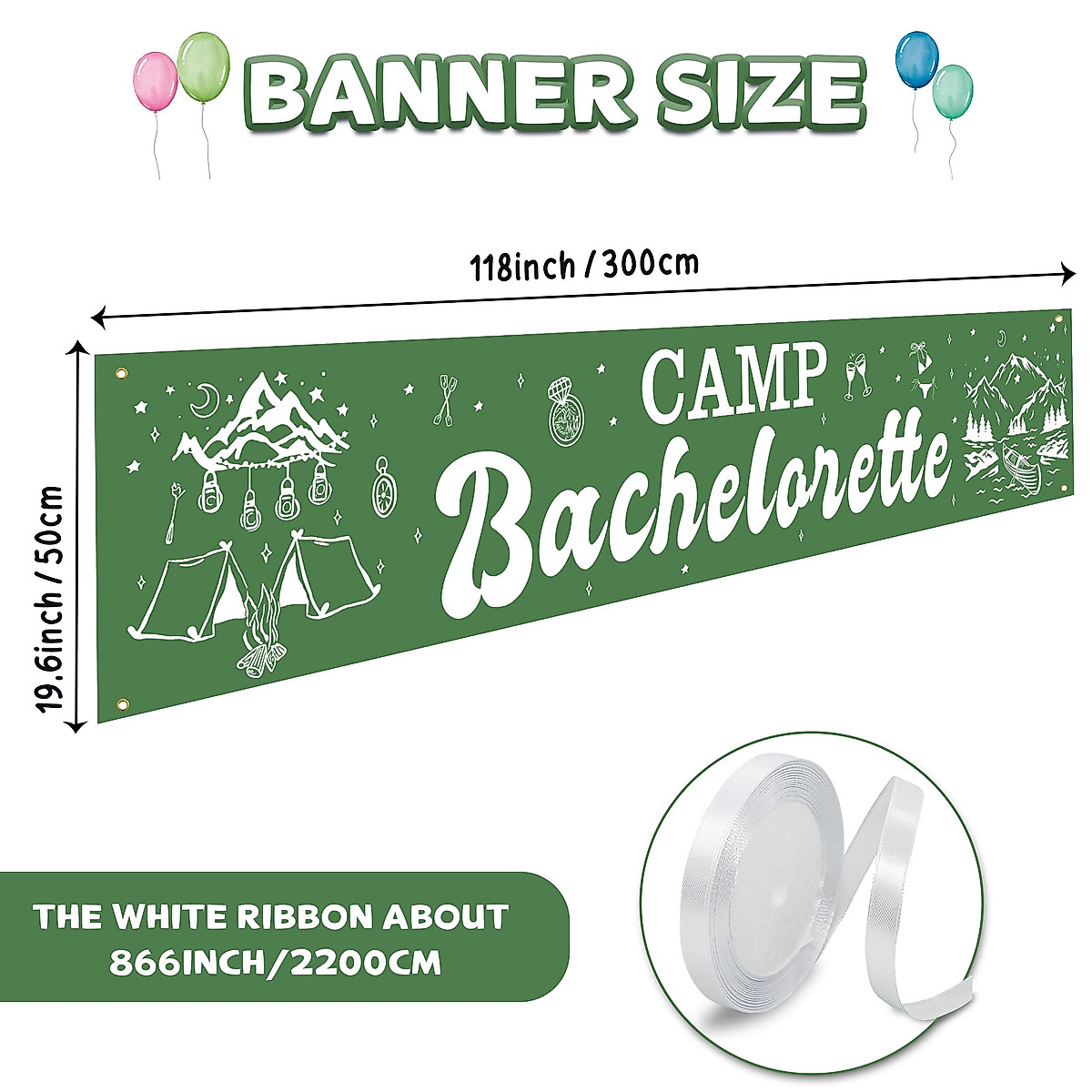 Hippeny Camp Bachelorette Banner, Camping Bachelorette Party Decor, Camp Birthday Party Decoration, Girls Weekend Cabin Bach Banner, Camp Bridal Shower Decor Idea