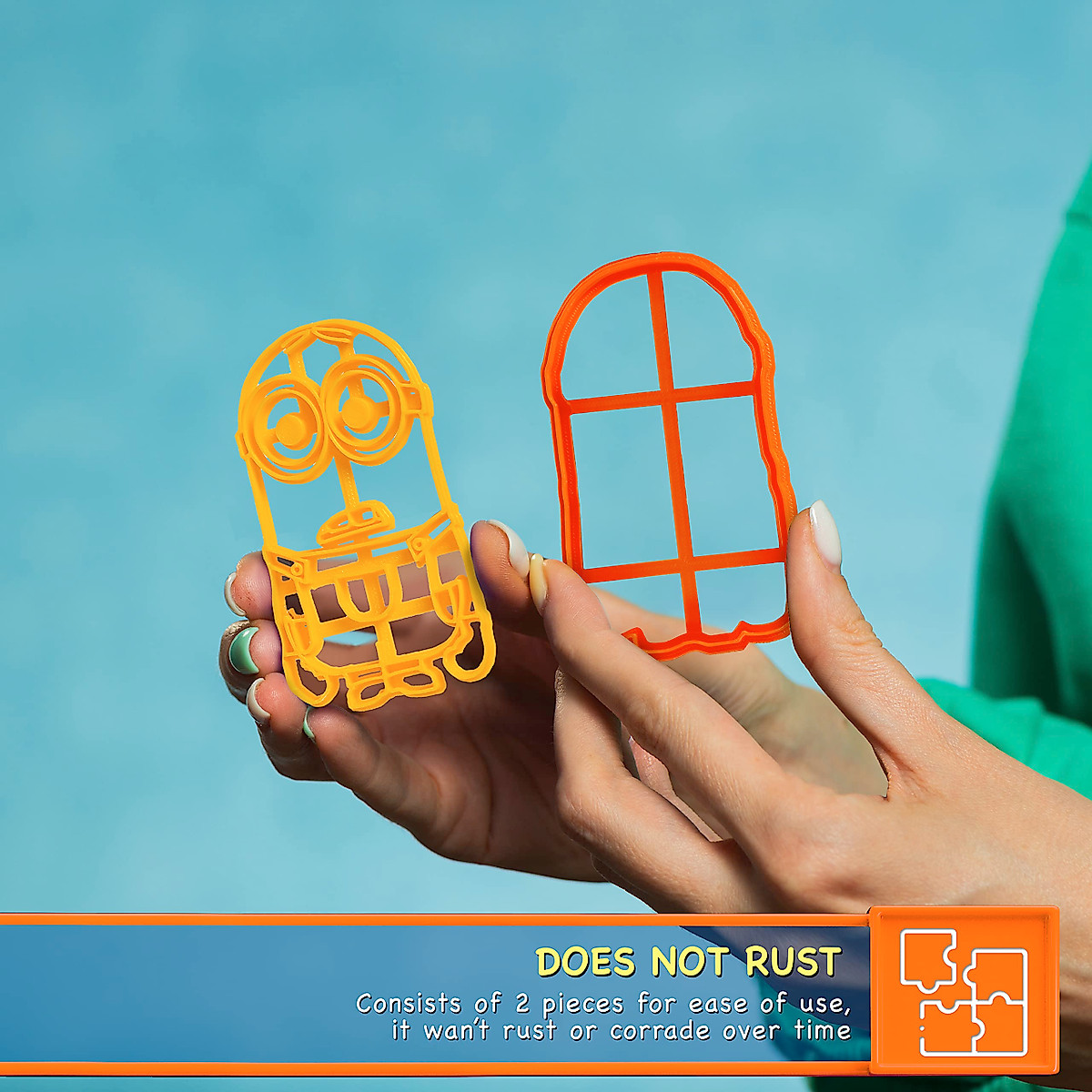 Cookie Cutter by 3DForme,For Minion Baking Cake Fondant Frame Mold for Buscuit, Set 2 Piece Made in Ukraine