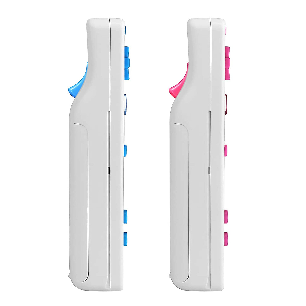 MOLICUI Wii Remote Controller, Wii Game Wireless Controller for Nintendo Wii/Wii U Console,2 Packs,(Blue White Back & Pink White Back)
