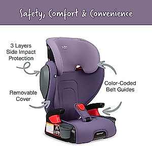 Britax Highpoint Backless Belt-Positioning Booster Seat, SafeWash Purple Ombre