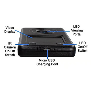 Mic-Lock Camera Finder Pro Black - Anti-Spy Hidden Camera Detector with Light Mode, Night Vision Mode, & Camera Finder Trainer