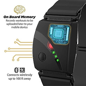 Scosche Rhythm 24 Waterproof/Dustproof Fitness Armband with Built-in Memory, Dual Band ANT+ and BLE Bluetooth Smart, Hyper Accurate Tracking of Your Heart Rate During Workouts