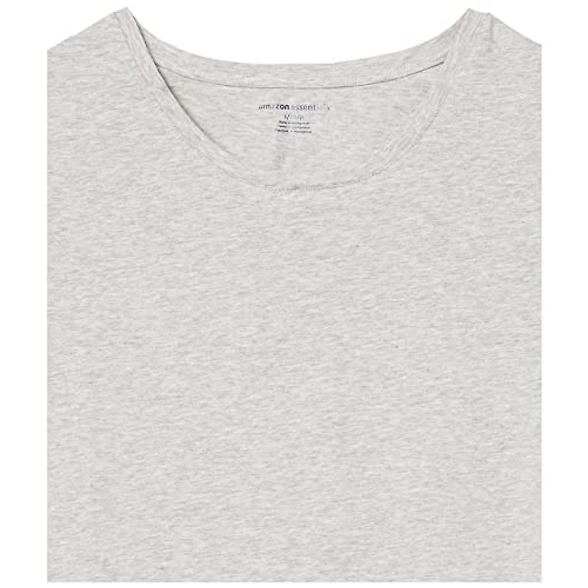 Amazon Essentials Women's Classic-Fit Short-Sleeve Crewneck T-Shirt, Pack of 2, Light Grey Heather/Light Pink, Large