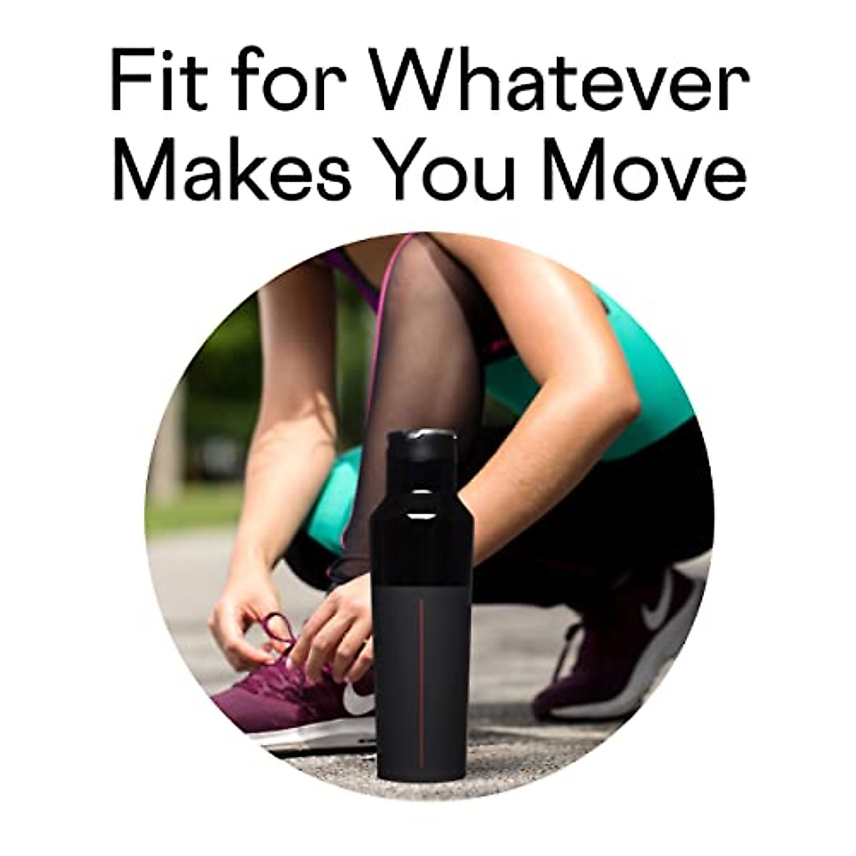 Corkcicle Star Wars 20 Ounce Sport Canteen Triple Insulated Stainless Steel Water Bottle with Straw Cap and Folding Metal Handle, Darth Vader