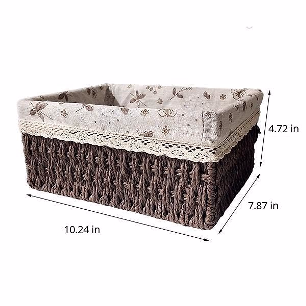 Delectable Garden Wicker Baskets (Set of 3) for organizing and storage, cloth lined, quality home decor