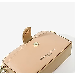 Mini Messenger Shoulder Handbag for Women Soft Vegan Leather Fashion Travel Wallet with Adjustable Strap - Black