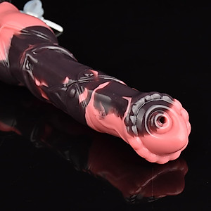 Squirting Dildo Silicone Ejaculating Dildo, 12 inch Colorful Fantasy Dildo with Strong Suction Cup, Huge Dildo Soft Anal Dildo, Adult Sex Toy for Men Women Sex Pleasure