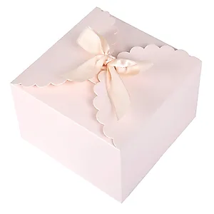 Chilly Gift Boxes, Set of 12 Decorative Treats Boxes, Cake, Cookies, Goodies, Handmade Baby Bath Bombs Shower, Small Gift Boxes for Christmas, Birthdays, Party, Weddings (Pink)